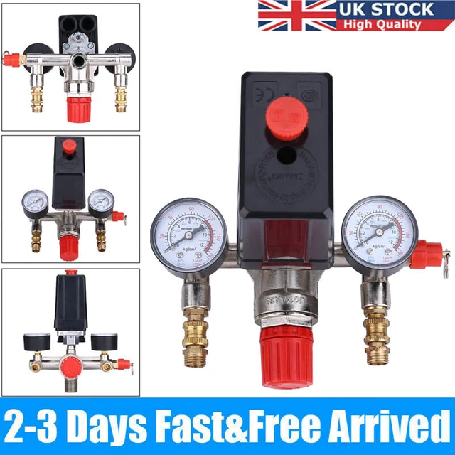 230V PRESSURE SWITCH Air Valve Manifold Compressor Control Regulator ...