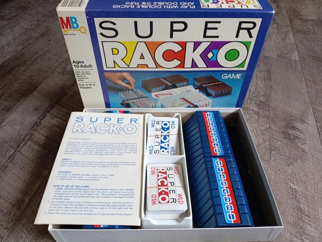 VINTAGE 1966 MILTON Bradley SUPER RACK-O Card Game w/ Original Box 100% ...