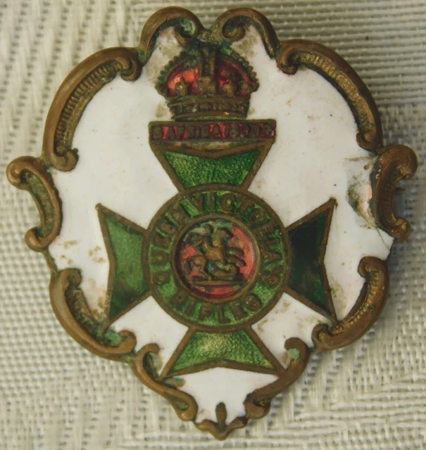 BOER WAR WW1 ? Queen Victoria Rifles Enamel Sweetheart Brooch Badge £14 ...