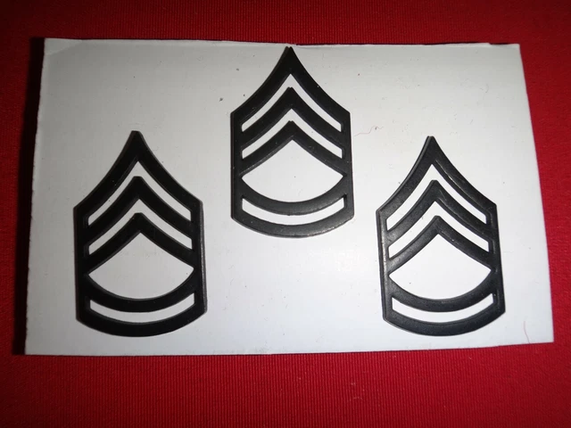 GROUP OF 3 US Army SERGEANT 1st Class Metal Subdued Badges With ...