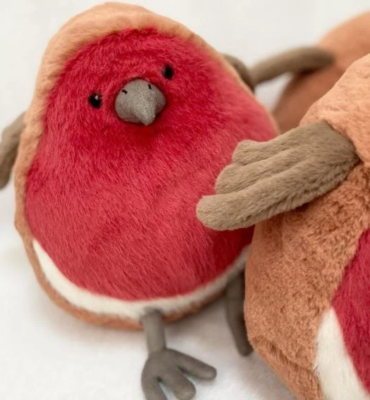 JELLYCAT PLUM ROBIN Winter Bird Plush Toy & Dust Bag UK FAST DISPATCH £ ...
