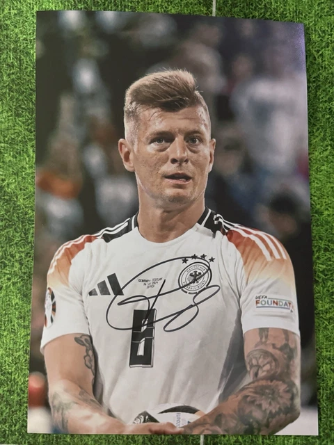 HANDSIGNIERTES GROSSFOTO TONI KROOS Autogramm Real Madrid Signed 20•30 ...