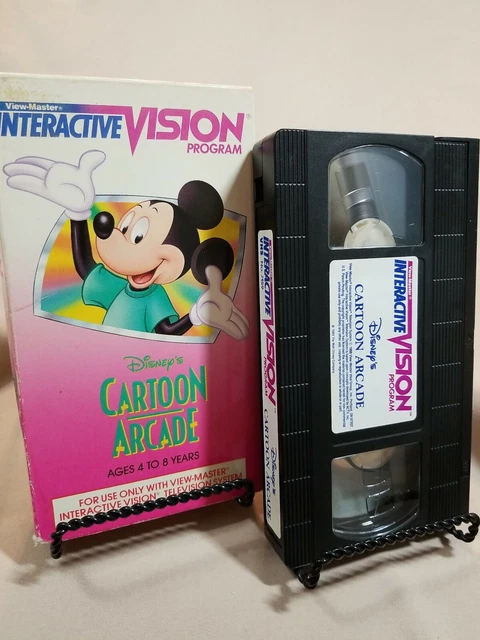 DISNEYS CARTOON ARCADE View Master Interactive Vision VHS Video Game ...