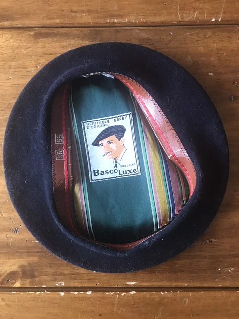 VINTAGE 1950S BASCO Luxe Veritable BERET D’Origine France Pure Wool ...