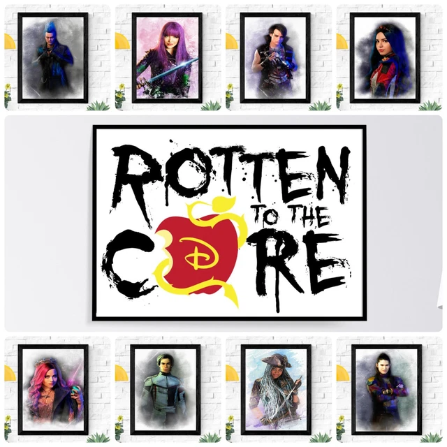 DISNEY DESCENDANTS CHARACTERS wall art prints kids bedroom decor ...