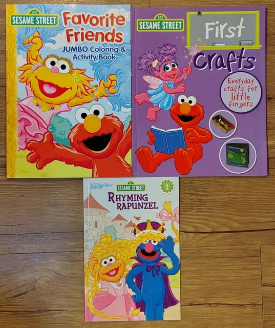 SESAME STREET FAVORITE Friends Jumbo Coloring, Rhyming Rapunzel, 1st ...