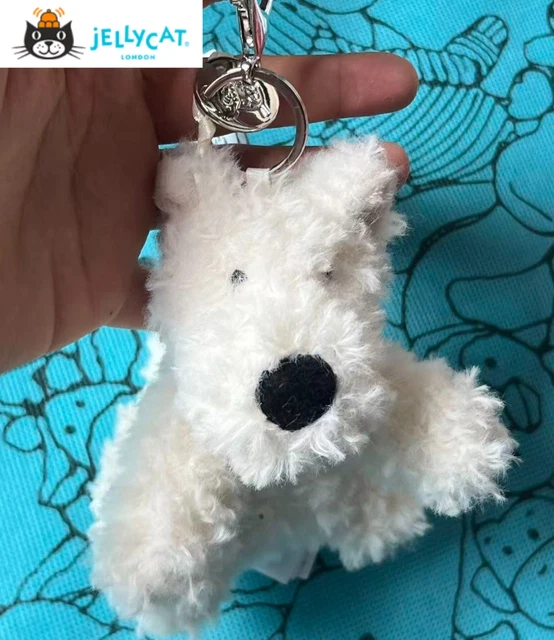 JELLYCAT CHRISTMAS MUNRO Scottie Dog Bag Charm Cute Puppy Keychain Tags ...