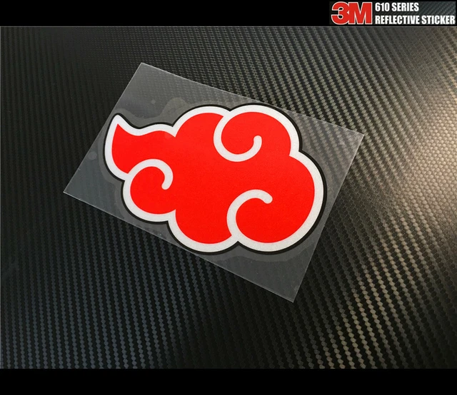 REFLECTIVE NARUTO THE Akatsuki Cloud Symbol Anime JDM Sticker #N48 ...
