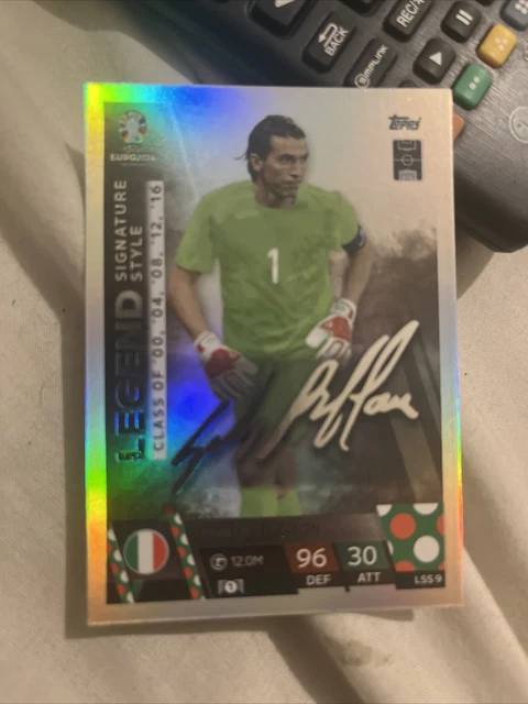 GIANLUIGI BUFFON TOPPS Match Attax Uefa Euro 2024 Legend Signature Card ...