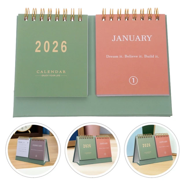 SMALL DESK CALENDARS 2026 Mini From Jan 2026 until Dec Monthly Flip ...