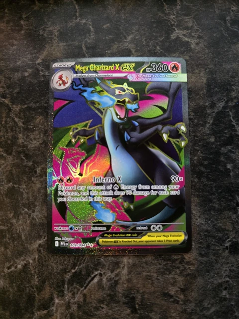 POKEMON TCG MEGA Charizard X ex Ultra Rare ME02: Phantasmal Flames 109/ ...