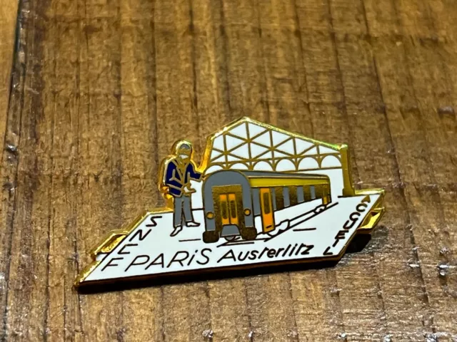B PINS PIN ENAMEL TRAIN RAILWAYS SNCF PARIS AUSTERLITZ BALLARD EUR 14 ...