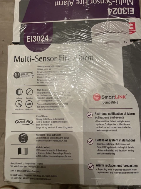 AICO EI3024 MULTI-SENSOR Fire Alarm Expiry May/June 2036 X6 £104.70 ...