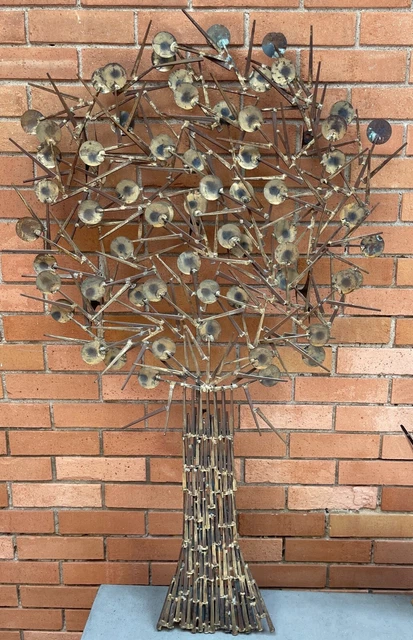 VINTAGE 70S MARC Creates Brutalist Metal Tree Wall Hanging Modern ...