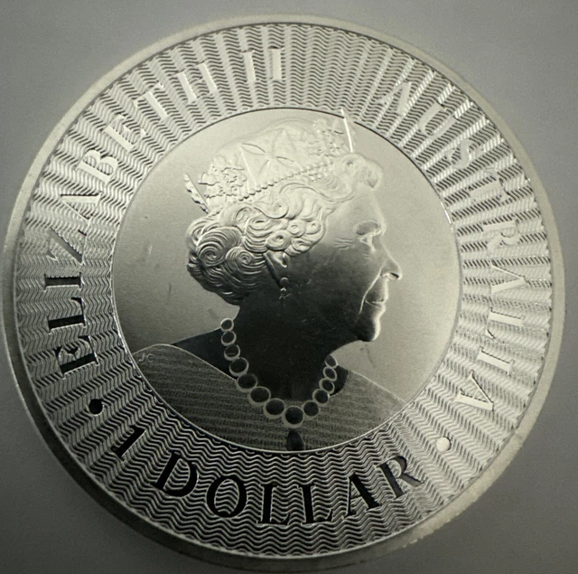 2021 AUSTRALIA KANGAROO Eliz 2nd Rare One Dollar .999 Fine Silver Zoo ...