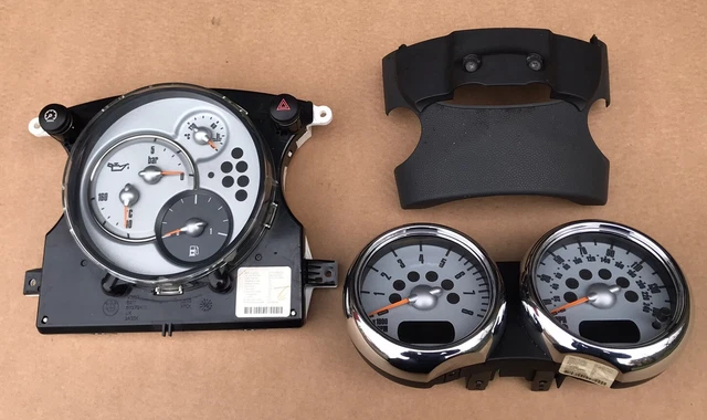 BMW MINI R50 R52 R53 Chrono Pack Cluster & Dual Rev Counter Chrome 2001 ...