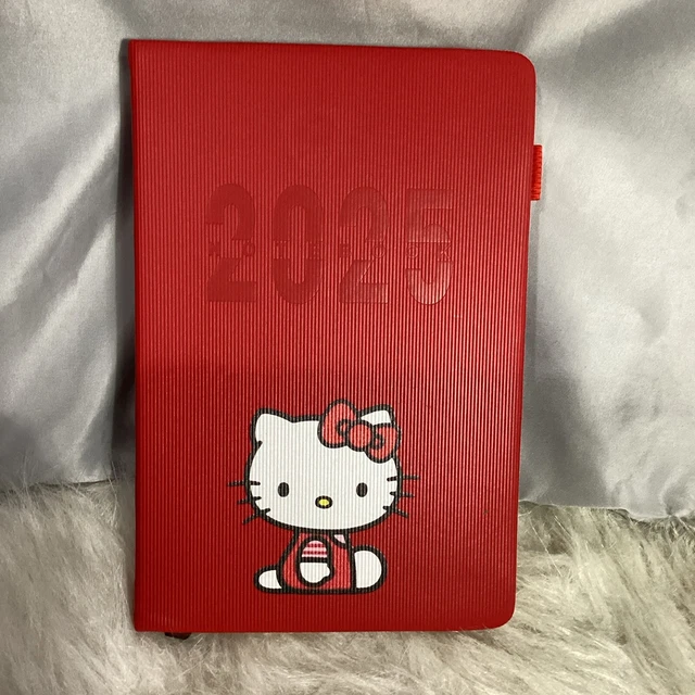 NIP LARGE HELLO Kitty Red HARD COVER 2025 17-Month Planner/Calendar ...