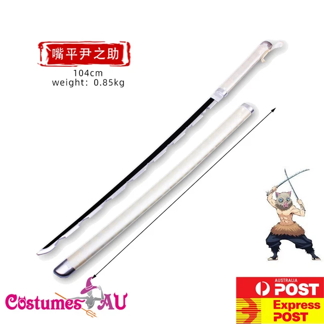 41& DEMON SLAYER Inosuke Hashibira Nichirin Sword Anime Cosplay Wooden ...