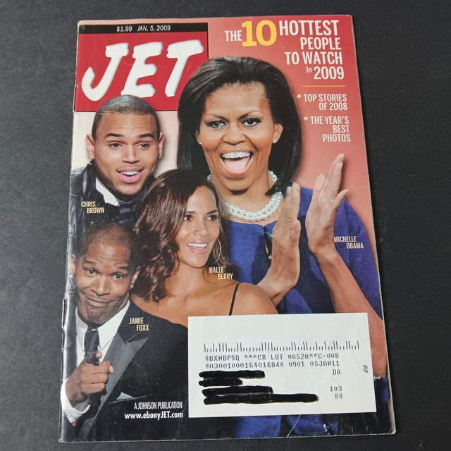 JET MAGAZINE JAN 5 2009 Michelle Obama Jamie Foxx Halle Berry Chris ...