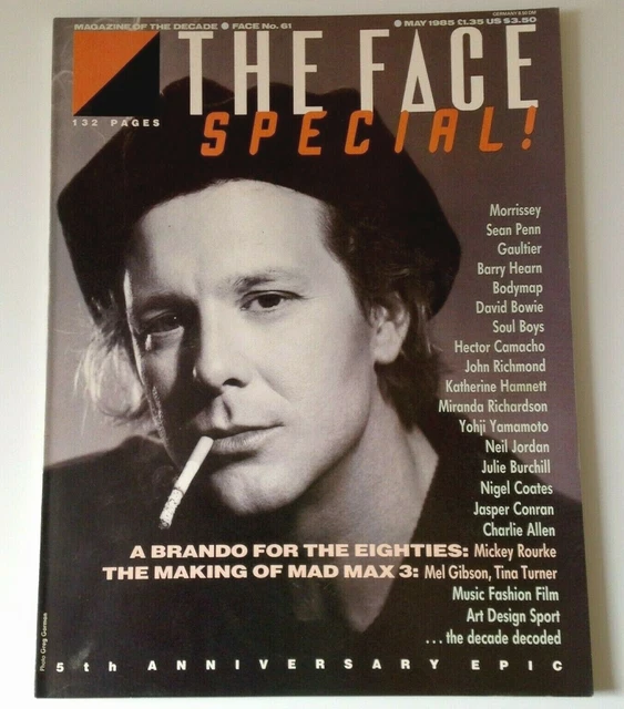 THE FACE MAGAZINE, May 1985, Mickey Rourke, David Bowie, Sean Penn ...
