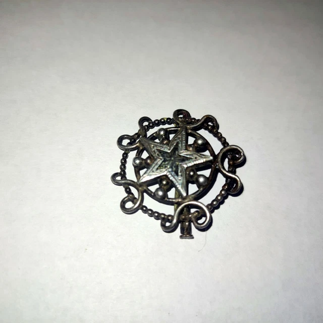 XIX ÈME BROCHE etoile de Digne Saint Vincent E.TURRIES Argent Massif ...