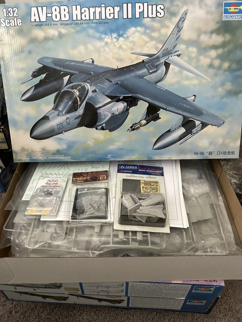 TRUMPETER 1:32 AV8B Harrier II Plus Attack Plastic Model Kit 2286 $121. ...