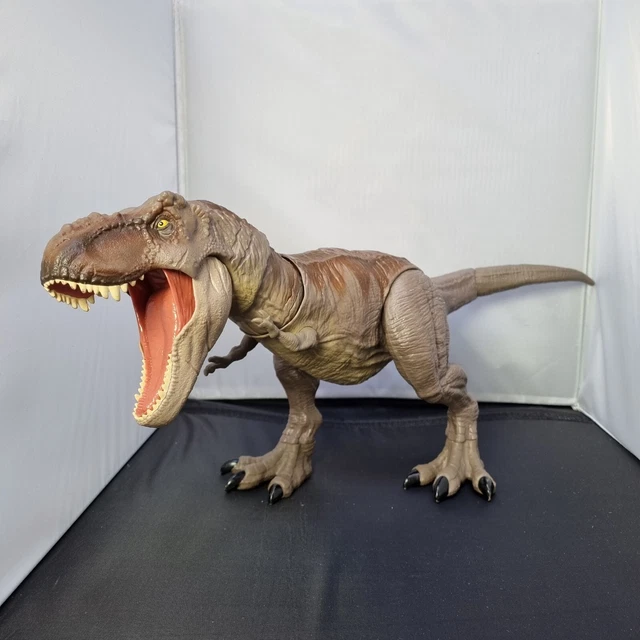 JURASSIC WORLD TYRANNOSAURUS Rex Bite 'N Fight T Rex Toy Mattel 2018 £ ...