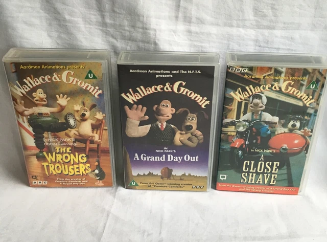 RARE AARDMAN WALLACE and Gromit VHS tapes collection box set - 3 movies ...