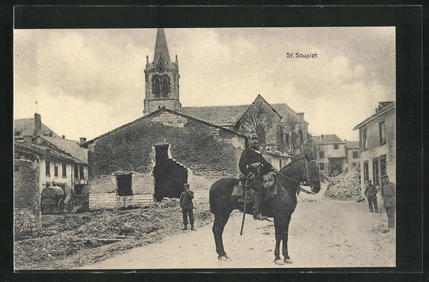 CPA ST-SOUPLET, VUE partielle avec des soldats EUR 3,00 - PicClick FR