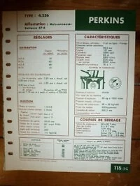 4.236 - FICHE Technique Massey ferguson EUR 2,00 - PicClick FR