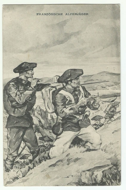WWI FRANCE, VINTAGE Postcard, French Army-Alpine Hunters, Feldpost-1914 ...