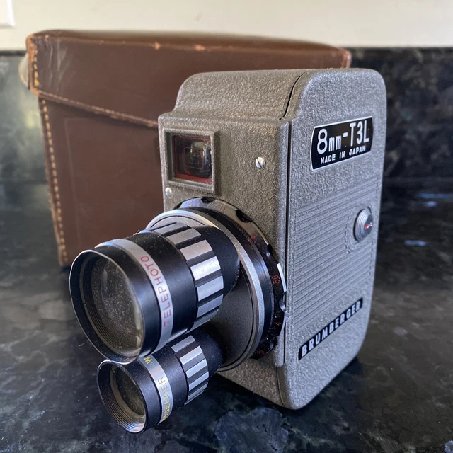 VINTAGE JAPANESE BRUMBERGER 8 mm T3L Wind Up Movie Camera £47.56 ...