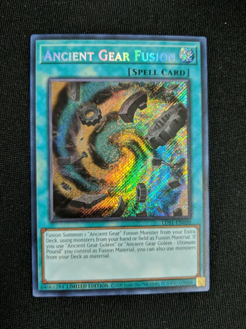 ANCIENT GEAR FUSION LDS1-EN090 Secret Rare Limited Edition YuGiOh £5.49 ...