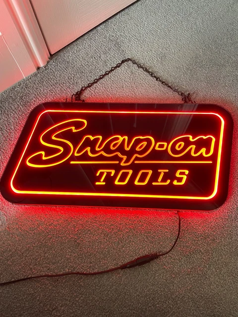 SNAP ON TOOLS Sign LED Retro Rare £99.52 - PicClick UK