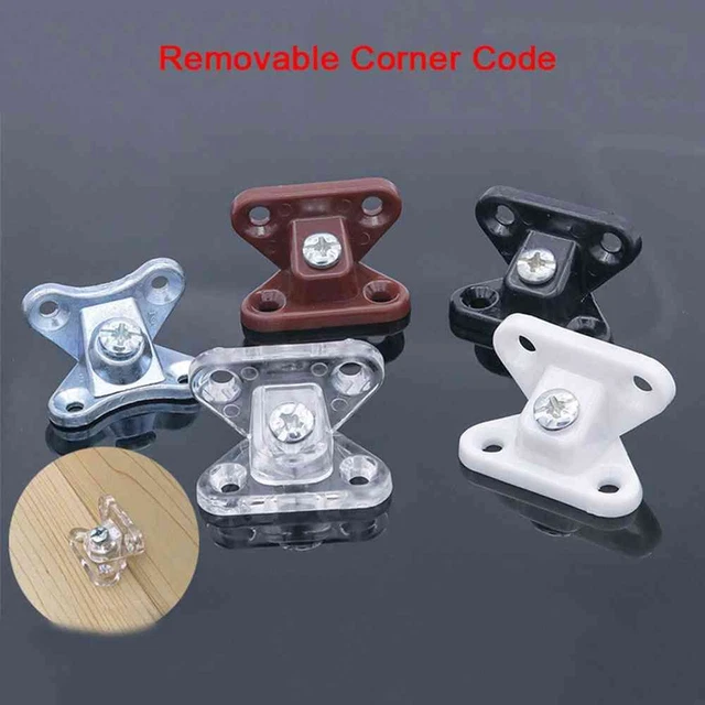 REMOVABLE SUPPORT CONNECTOR Corner Code L Shape Bracket Right Angle ...