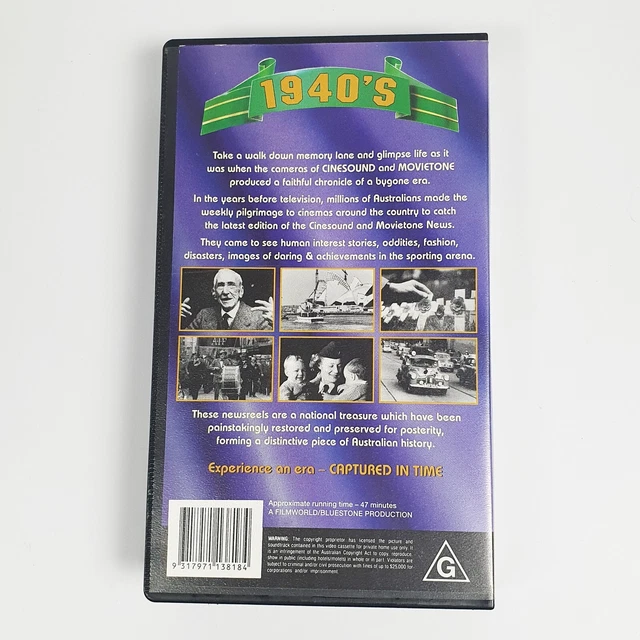 1940'S THE CINESOUND Movietone Collection VHS Video Tape Rated G VGC £8.06 - PicClick UK