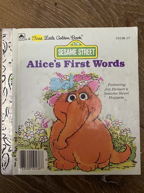 VINTAGE 1989 SESAME Street Alice’s First Words A First Little Golden ...