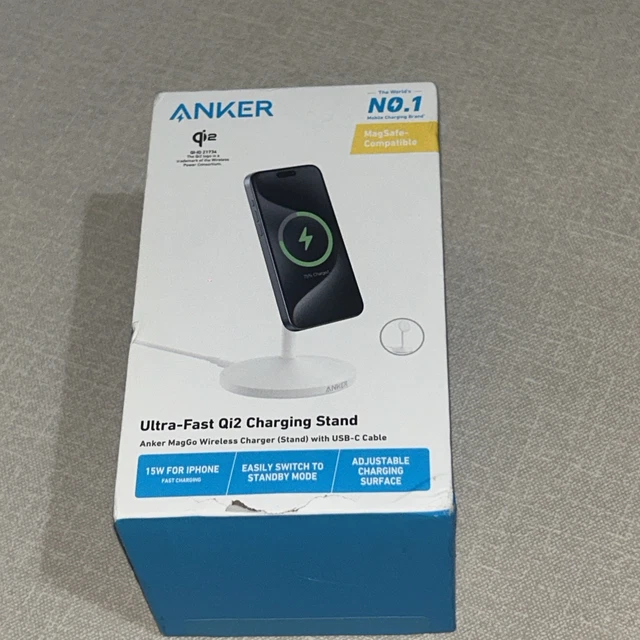 ANKER MAGGO QI2 Ultra Fast USB Charging Stand Wireless USB-C £28.78 ...