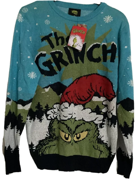 PRIMARK DR SEUSS The Grinch Christmas Xmas Jumper M Medium Bnwt Gift ...
