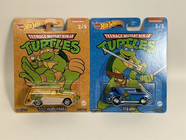HOT WHEELS TEENAGE Mutant Ninja Turtles Tortues 2 Voiture Set Real ...