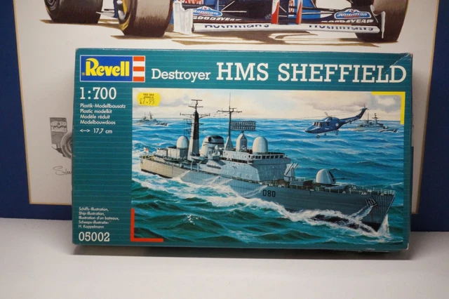 REVELL MODELS -H.M.S SHEFFIELD destroyer - 1/700 SCALE MODEL BOAT KIT ...