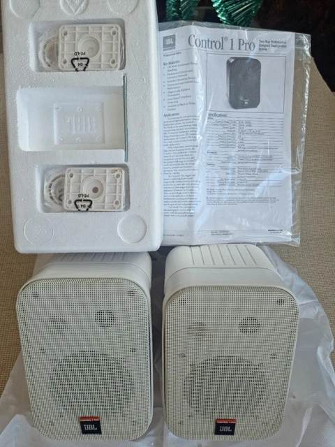 JBL CONTROL ONE Pro Speakers In White. Brand New Never Used £56.00 ...