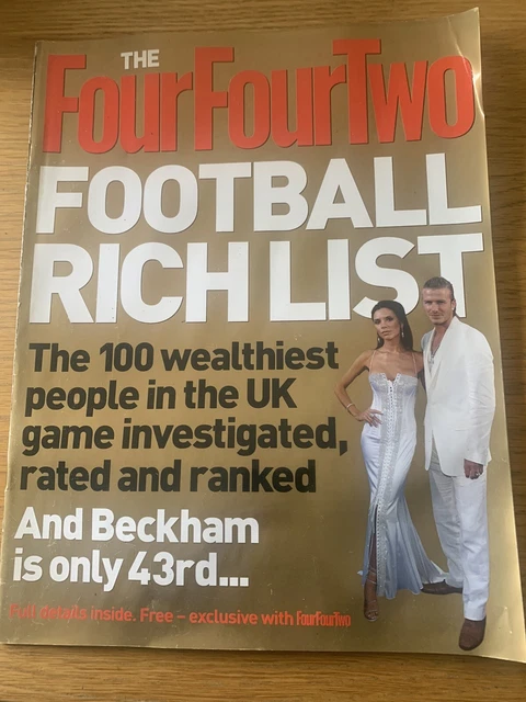 FOUR FOUR TWO Magazine Supplement, Football Rich List 2006 £1.00 ...