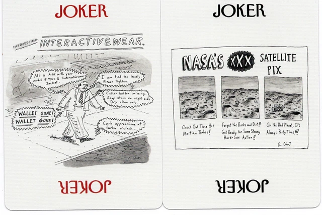PAIR OF RARE MODERN "Cartoons from The New Yorker Magazine" JOKER Play ...