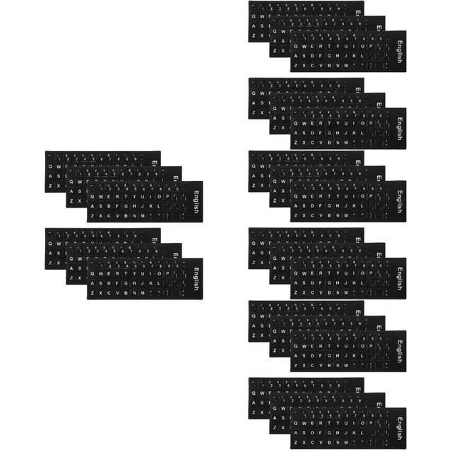 24 SHEETS ENGLISH Language Keyboard Stickers Keyboard Stickers £15.69 ...