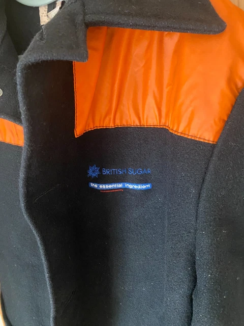 VINTAGE BRITISH SUGER Black Hi Vis Donkey Jacket Size L 44-46 Used Two ...