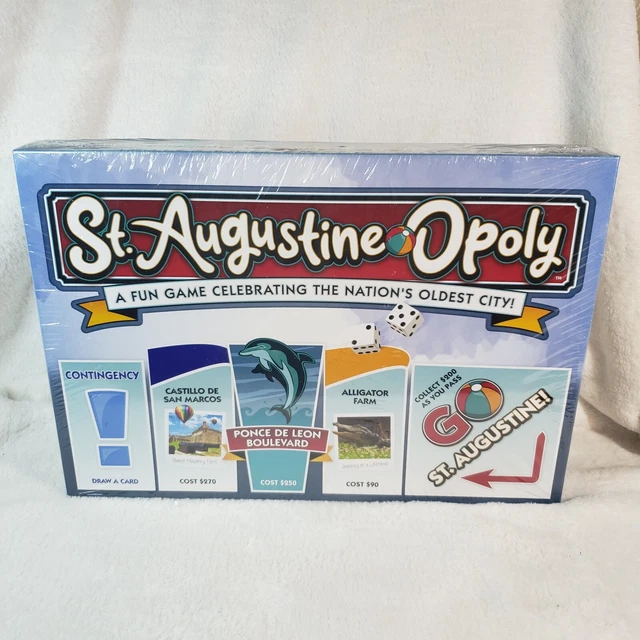ST. AUGUSTINE OPOLY Board Game Nation’s Oldest City Late for the Sky ...