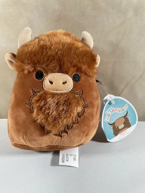SQUISHMALLOW WILFRED 5” Plush, Highland Cow Buffalo Bison Bull ...