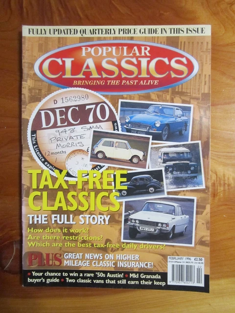 MAGAZINE POPULAR CLASSICS February 1996 Vol 7. No. 6 Great ** Must See ...