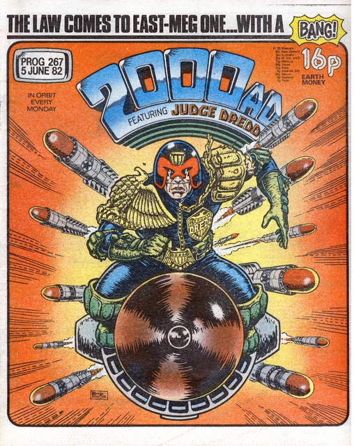 2000AD PROG 267 Judge Dredd 1 Comic Book Issue Vintage Alan Moore 1982 ...